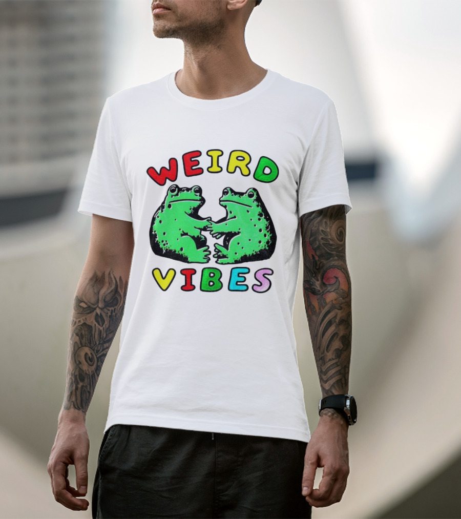 Weird Vibes Funny Frog Cottagecore Toad T-Shirt