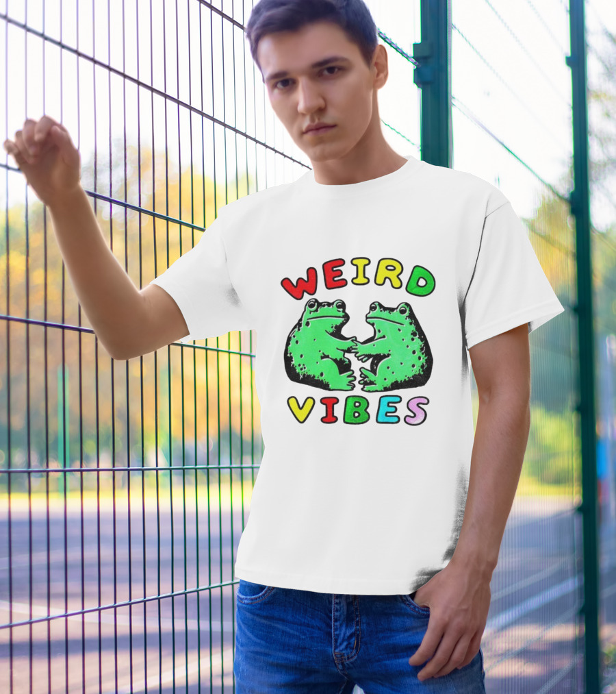 Weird Vibes Funny Frog Cottagecore Toad T-Shirt