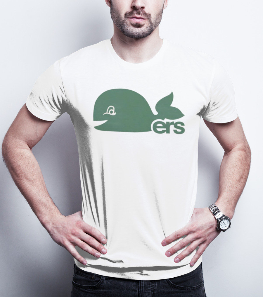 Whalers Retro Whale Tail Design With Whale And 'ers T-Shirt
