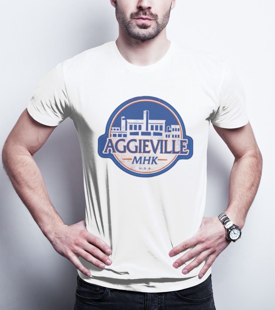 Aggieville MHK USA Manhattan Iconic Retro Style T-Shirt