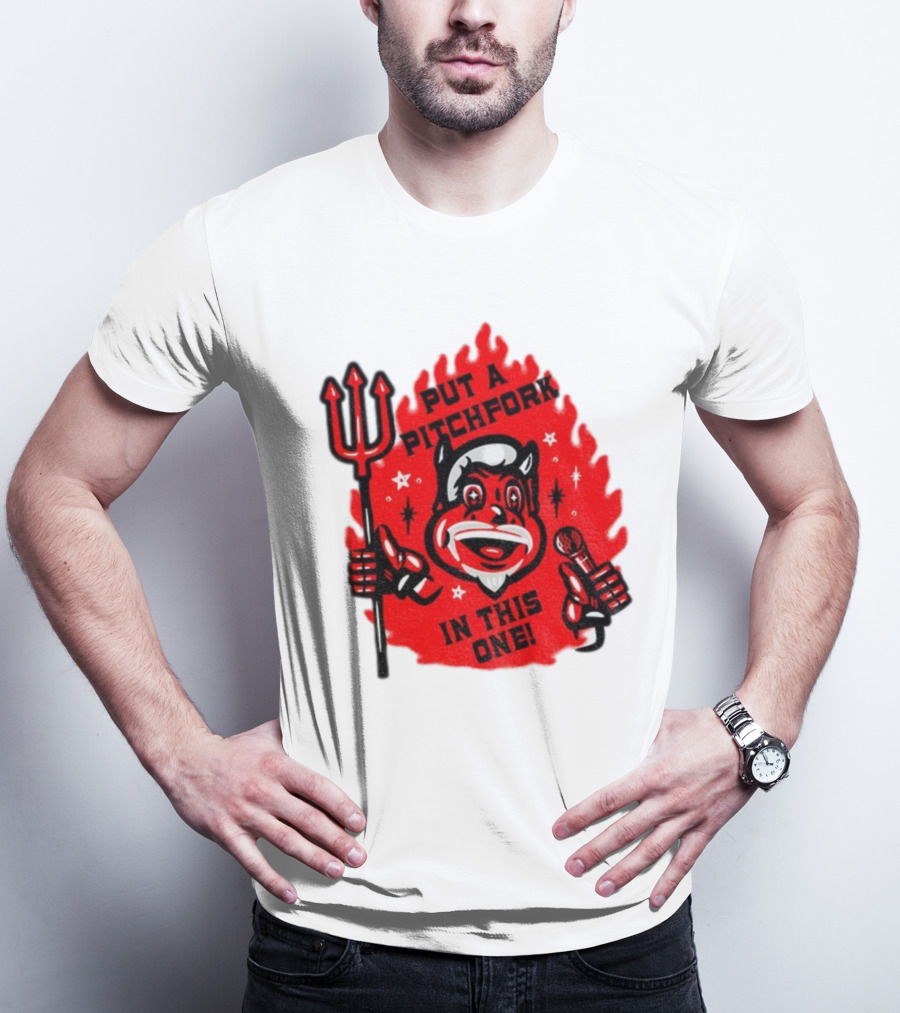 New Jersey Put A Pitchfork In This One NHL Devil Flame Retro T-Shirt