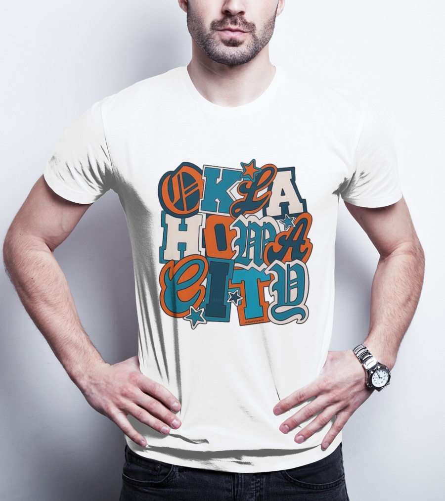 Oklahoma City Thunder Retro Typography Oklahoma City Styles T-Shirt