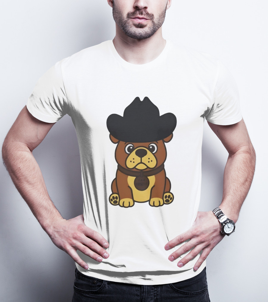 Rodeo Roscoe Dog Cowboy Hat Brown Pup T-Shirt