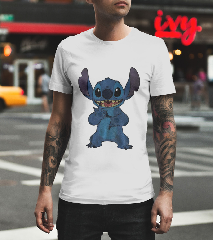Six Seven 6 7 Meme Funny Stitch Hands Character T-Shirt
