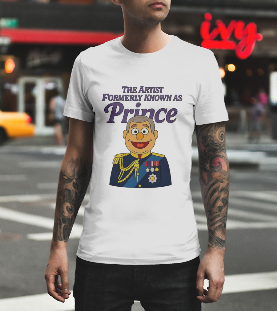 The Artist Formerly Known As Prince Andrew Caricature Royal Cartoon T-Shirt