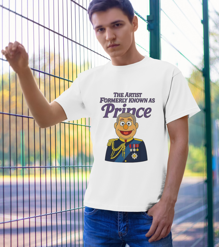 The Artist Formerly Known As Prince Andrew Caricature Royal Cartoon T-Shirt