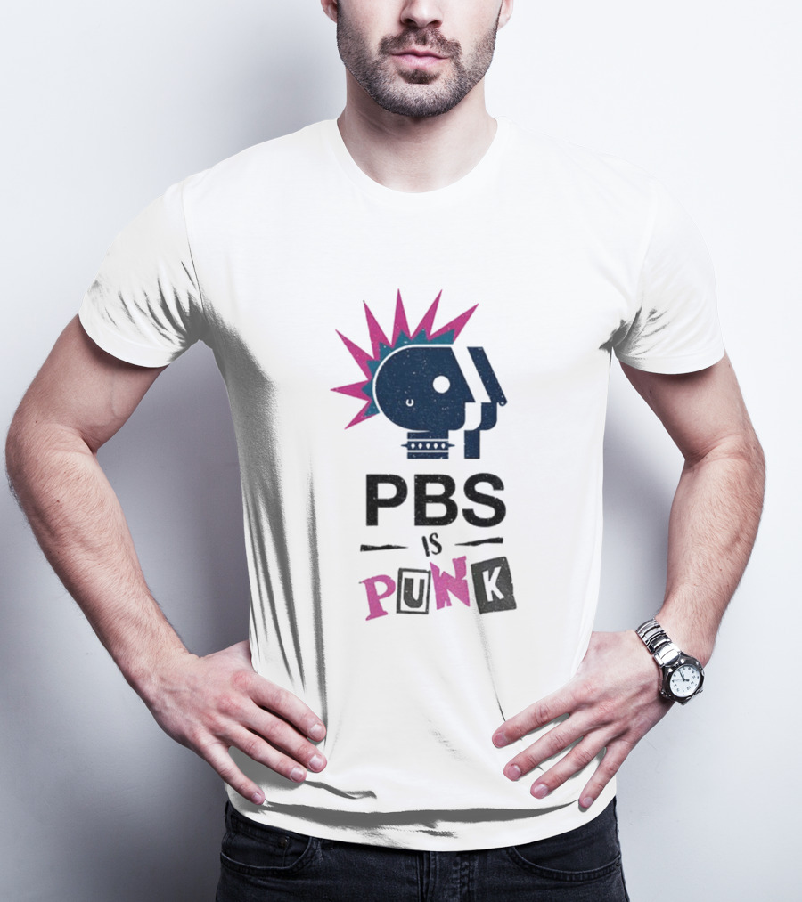 PBS Is Punk Public Broadcasting Defender Funny Parody T-Shirt