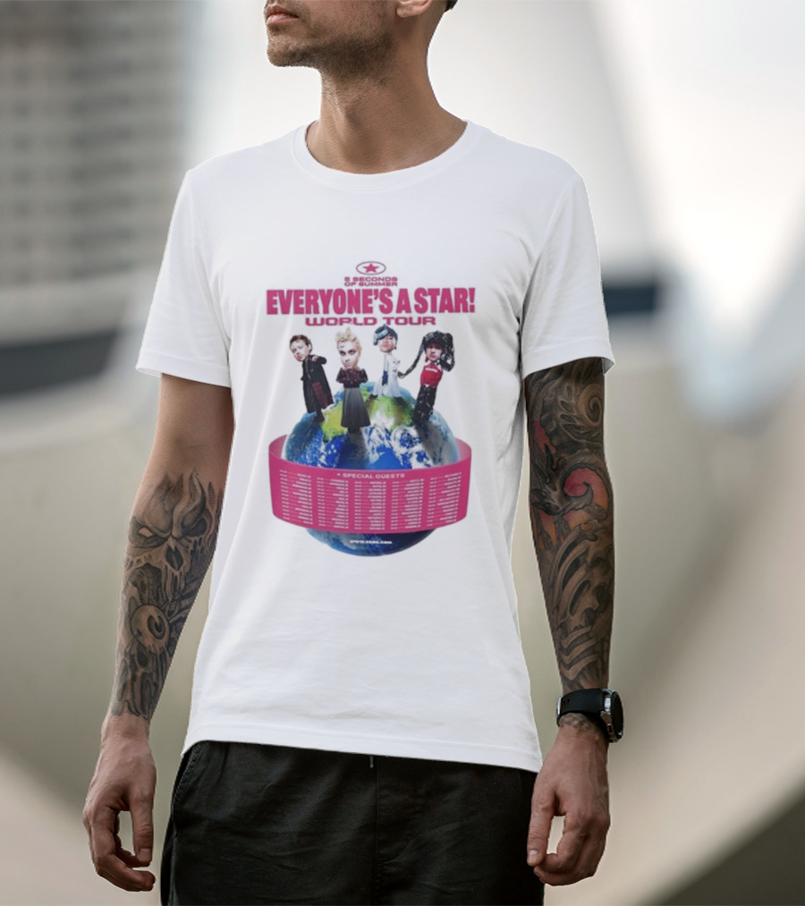 5 Seconds Of Summer Everyone's A Star Tour 2026 With Special Guests T-Shirt