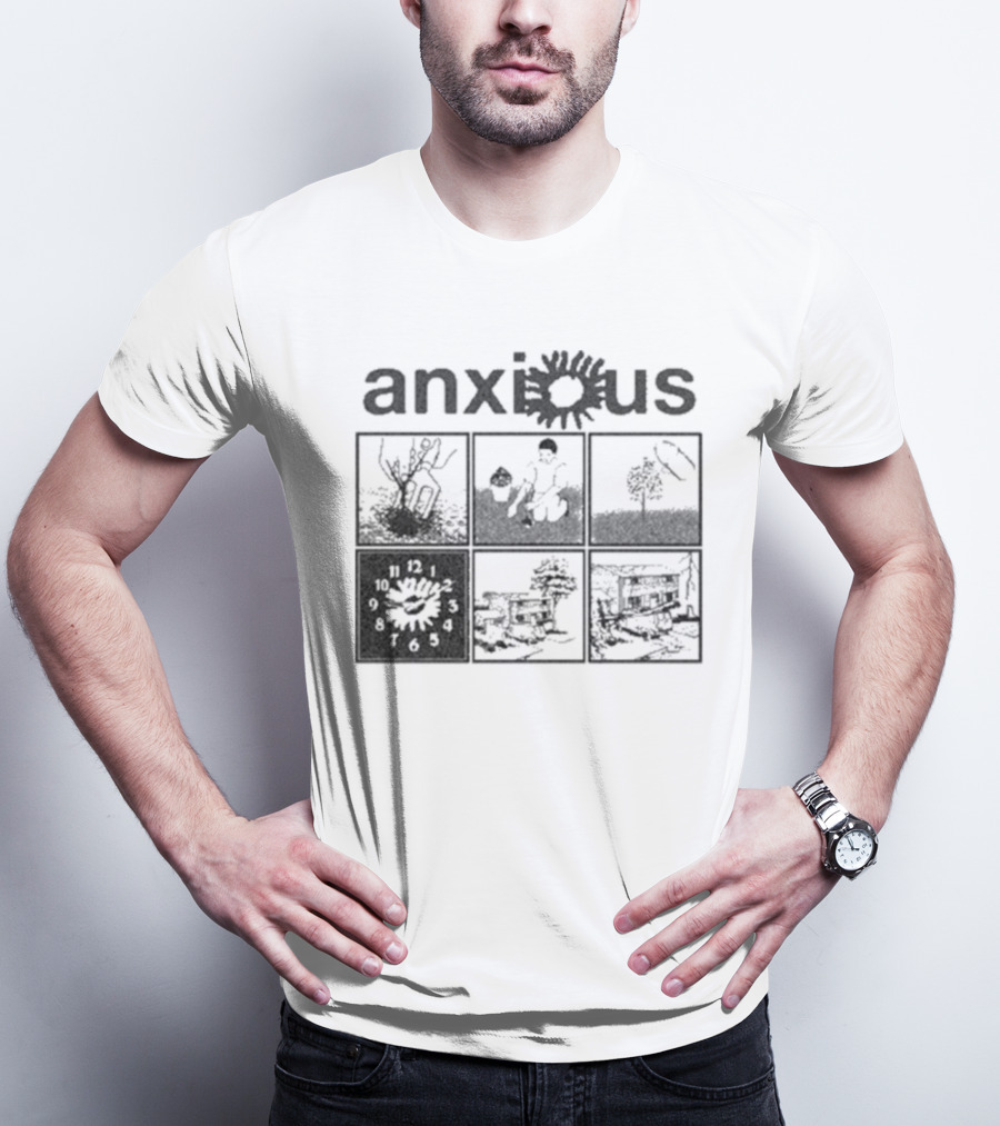 Anxious Van Comic Anxiety Panel Flower Sun Panels T-Shirt