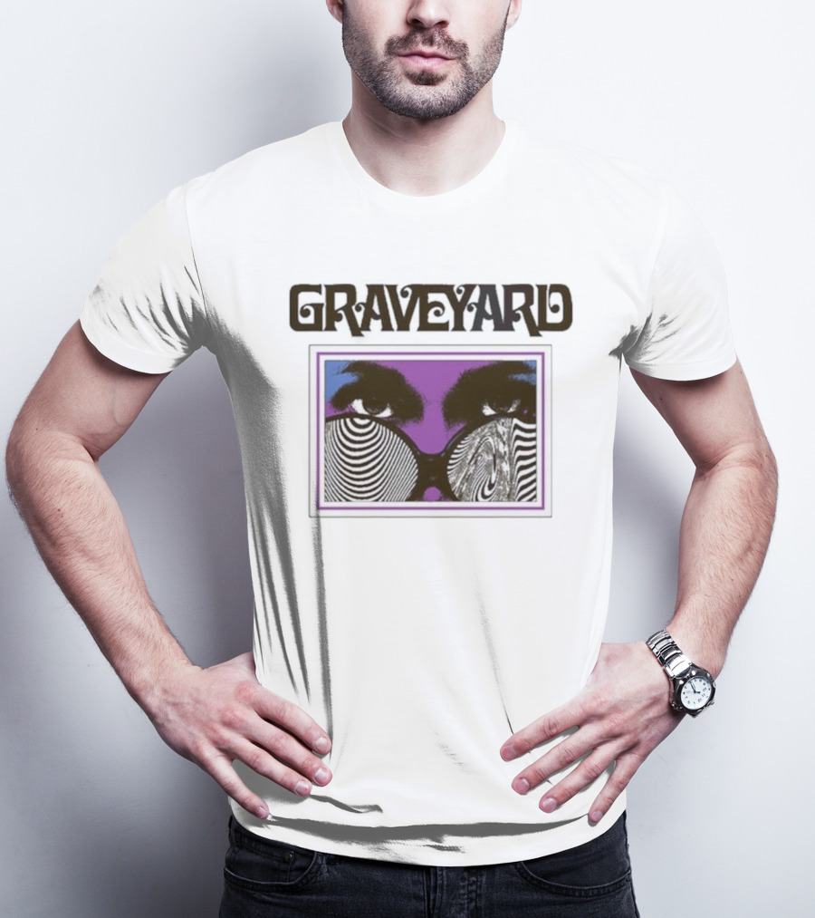 Graveyard Branca Optical Illusion Eyes T-Shirt