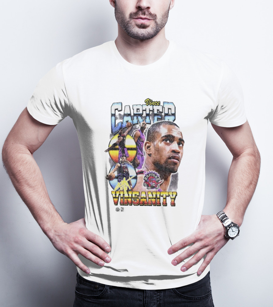 Vince Carter Vinsanity Raptors NBA Vintage Collage T-Shirt