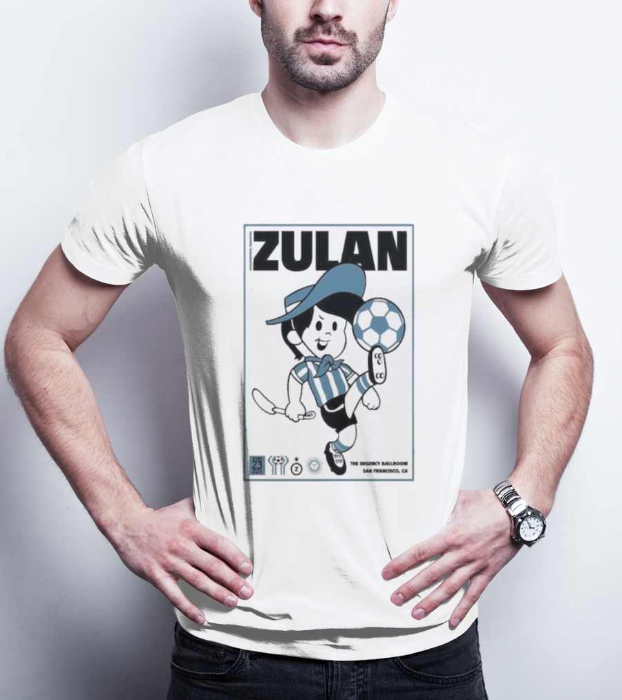 Zulan The Regency Ballroom San Francisco Oct 23 2025 Soccer Theme T-Shirt
