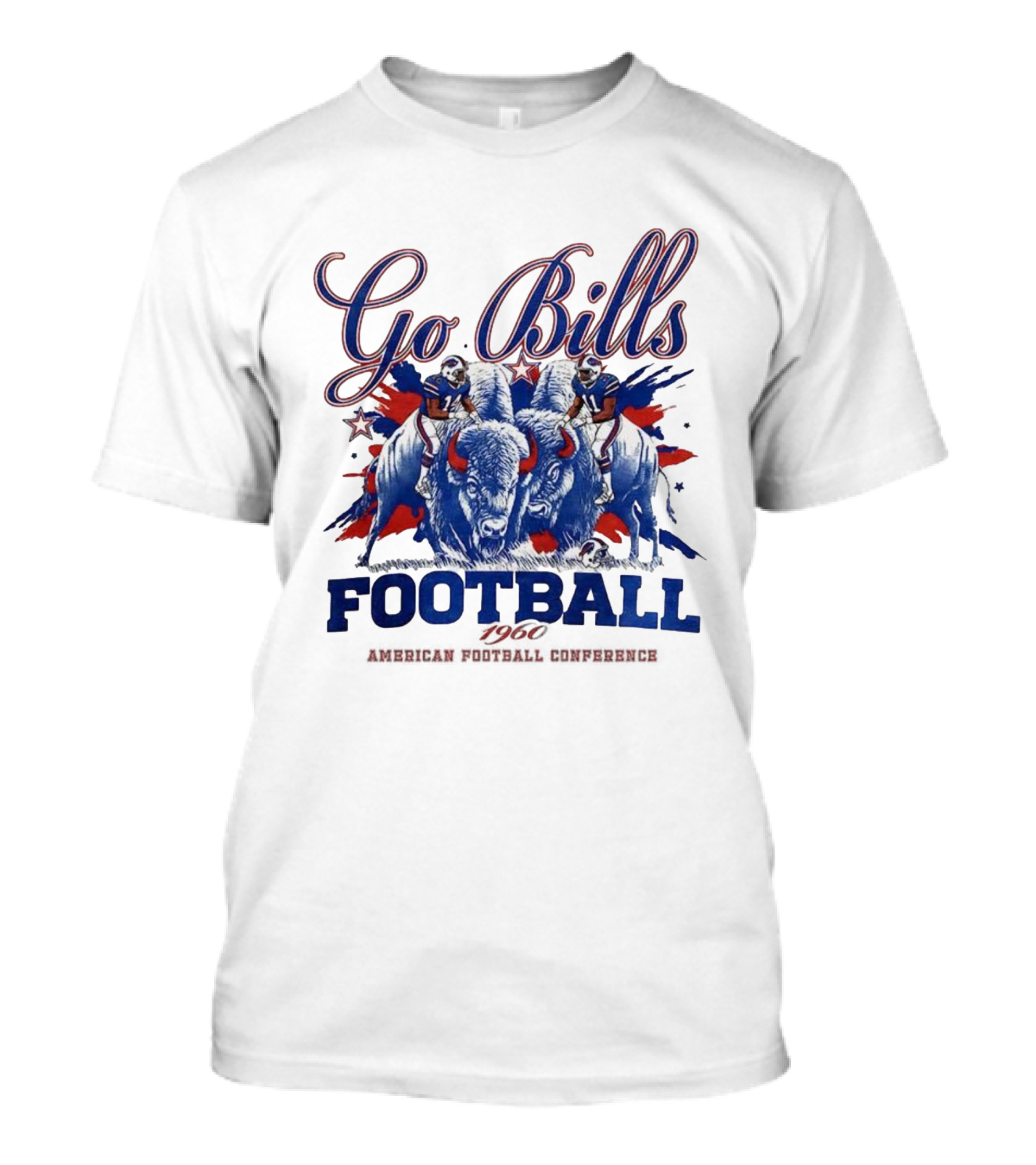 Go Bills Football Buffalo 1960 American Football Conference Vintage Athletes T-Shirt