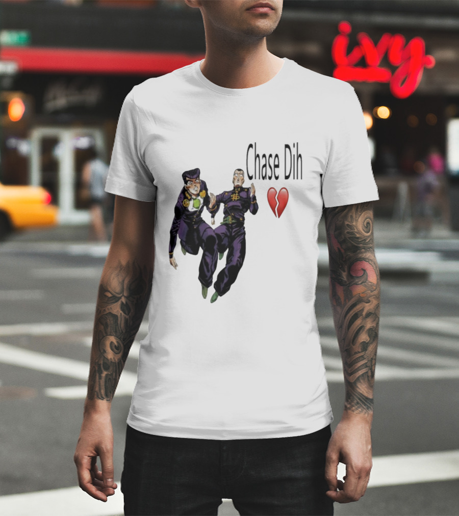 Jojo's Bizarre Adventure Chase Dih Heart Broken Iconic Characters Jump Action T-Shirt