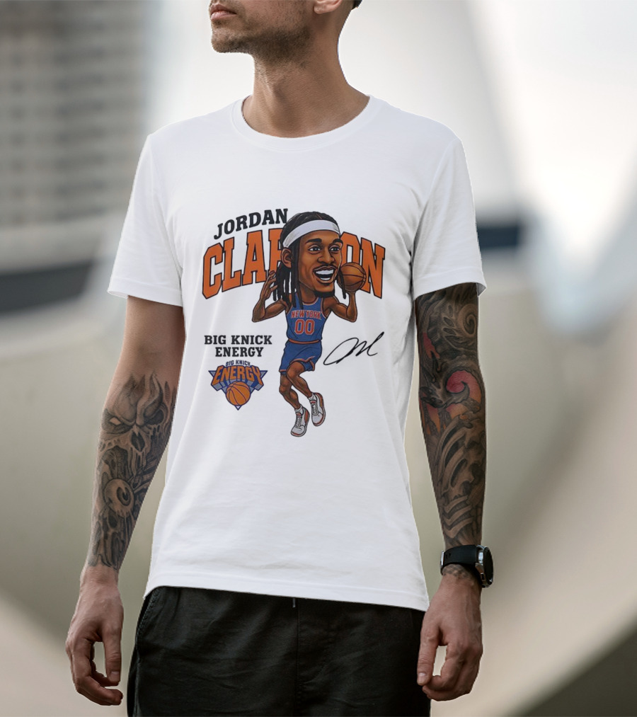 Jordan Clarkson New York 00 Energy Knicks Basketball T-Shirt