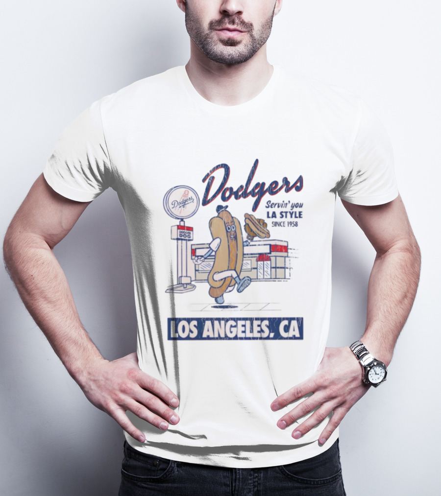 Los Angeles Dodgers Deli Dog Specialty Los Angeles CA Since 1962 T-Shirt
