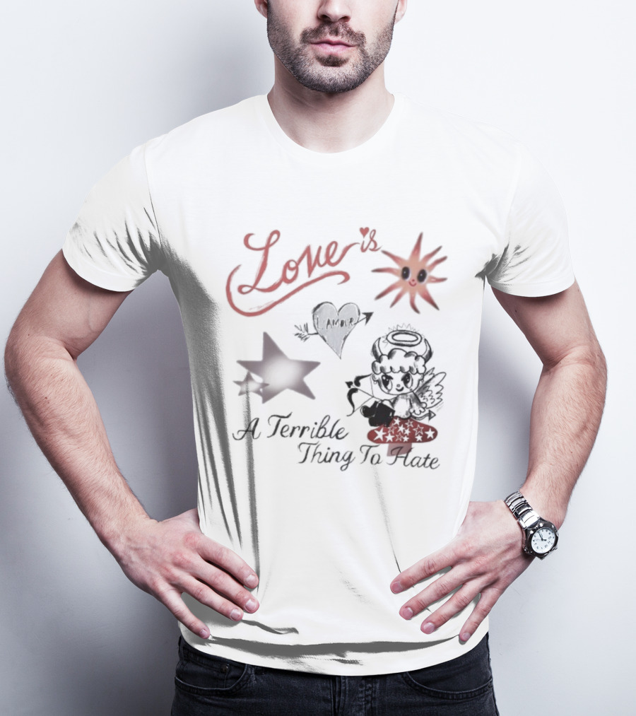Love Is A Terrible Thing To Hate Heart Arrow And Sun With Stars T-Shirt