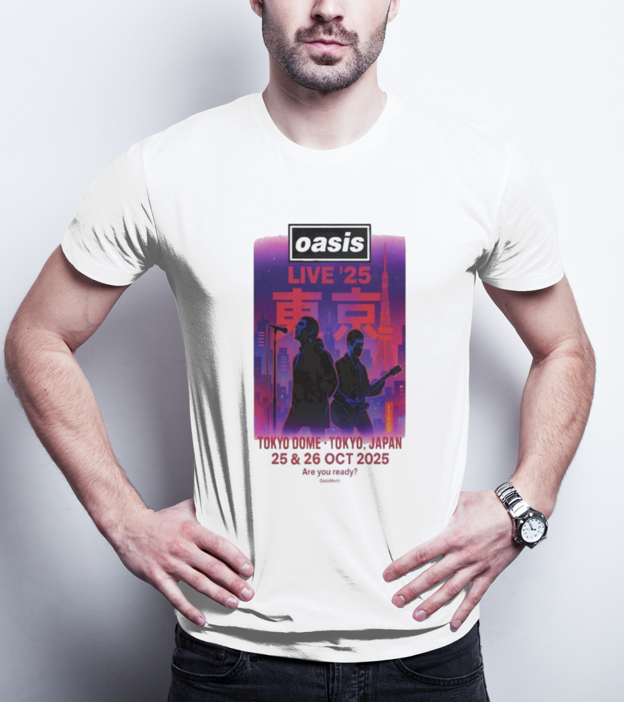 Oasis Live 2025 Tokyo Concert At Tokyo Dome October 25-26 Japan T-Shirt