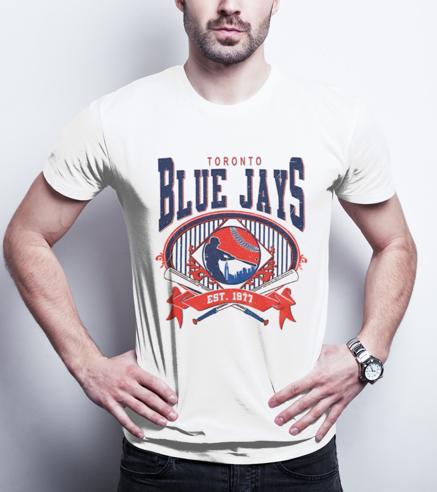 Toronto Blue Jays Vintage 90s Baseball Est 1977 Retro Toronto Blue Jays T-Shirt