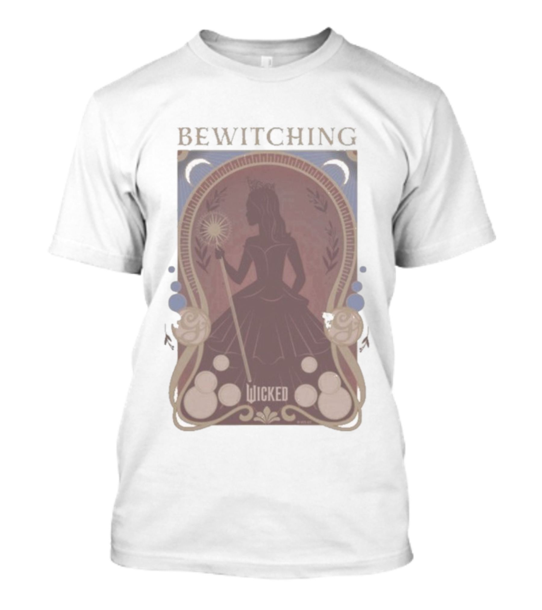Bewitching Wicked Silhouette With Magical Wand And Crown T-Shirt