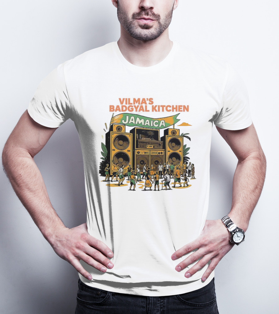 Vilma’s Badgyal Kitchen Jamaica Sound System Reggae Dance Party Vibes T-Shirt