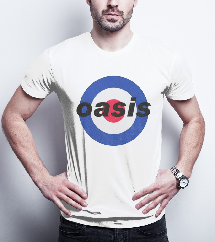 Oasis Mod Roundel Brit Pop Icon Style T-Shirt