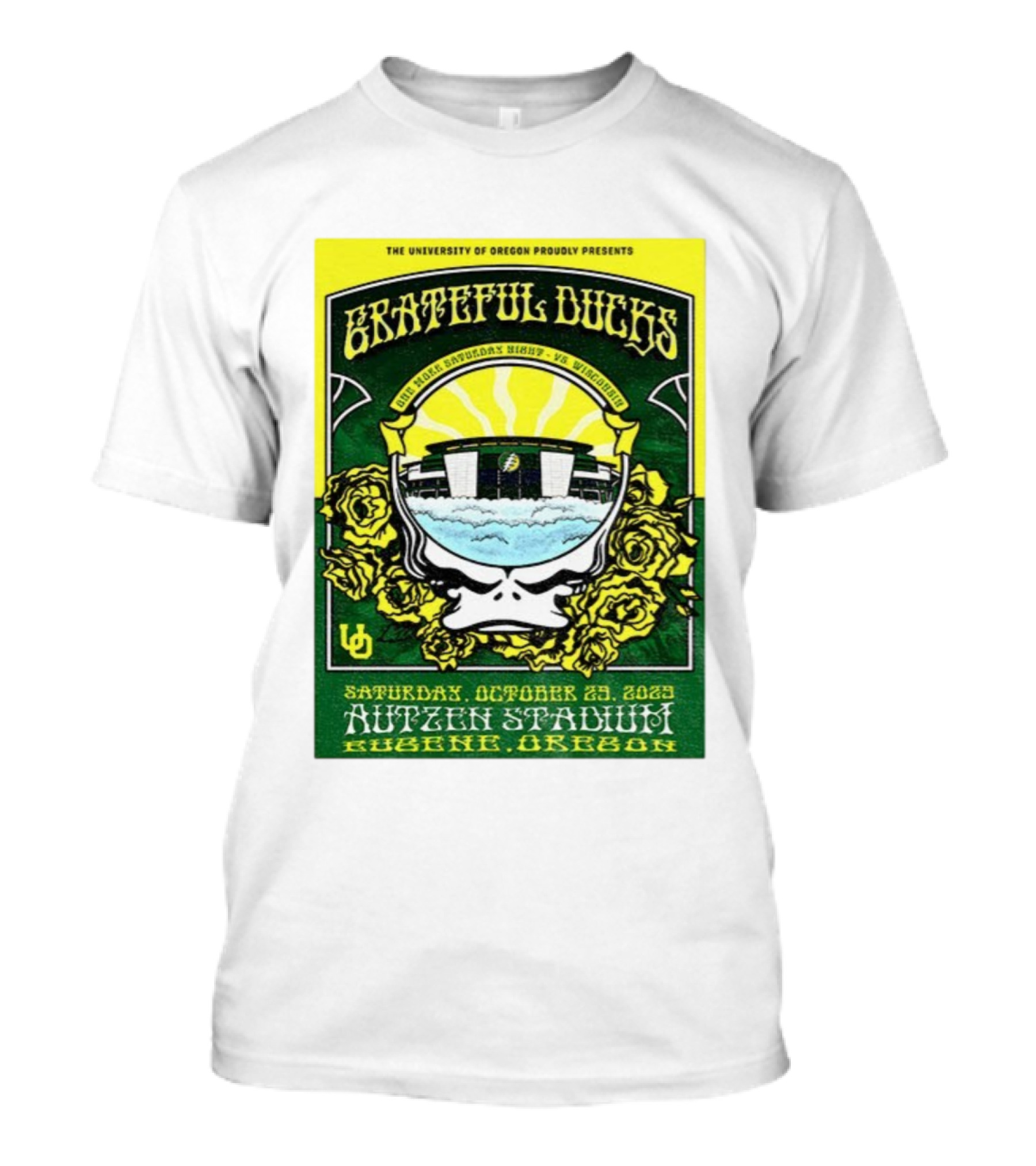 University Of Oregon Grateful Ducks One More Saturday Night Vs Wisconsin October 25 2025 Autzen Stadium Eugene T-Shirt