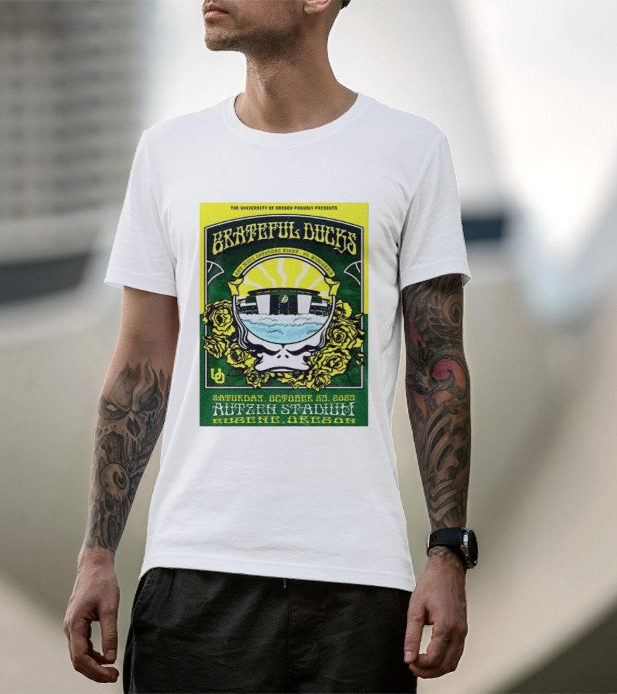 University Of Oregon Grateful Ducks One More Saturday Night Vs Wisconsin October 25 2025 Autzen Stadium Eugene T-Shirt