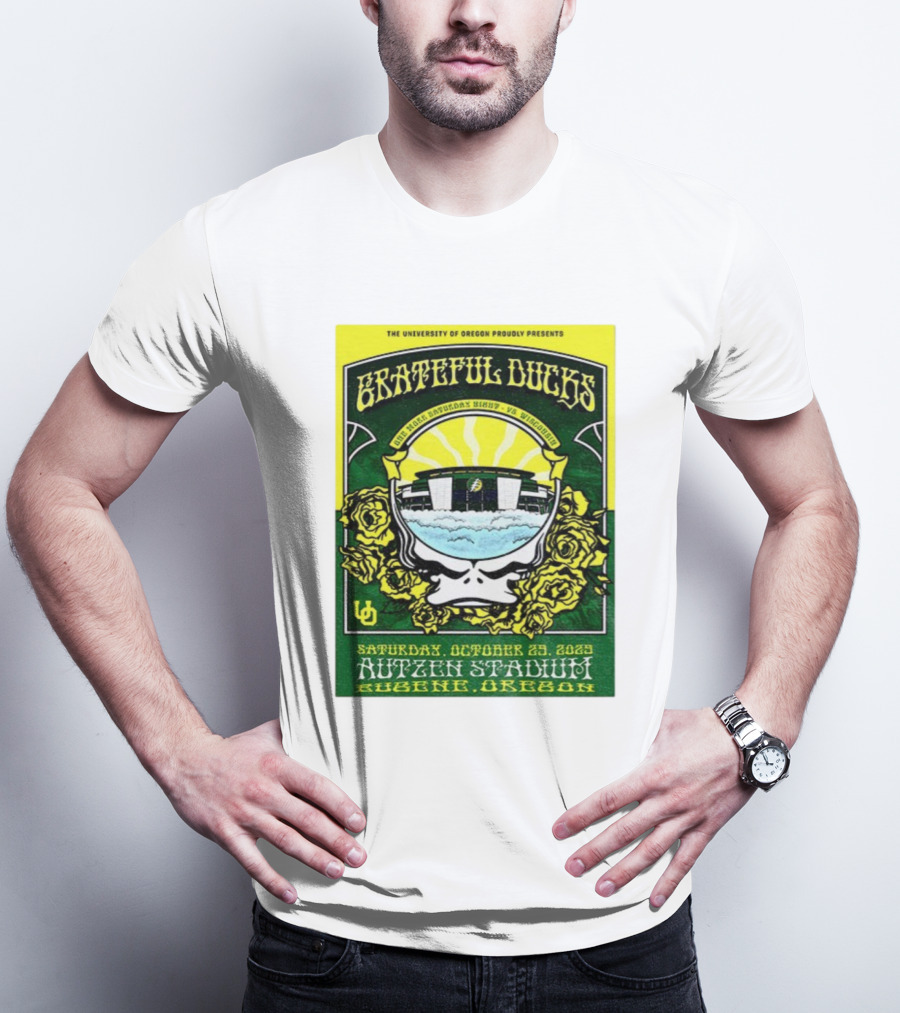 University Of Oregon Grateful Ducks One More Saturday Night Vs Wisconsin October 25 2025 Autzen Stadium Eugene T-Shirt