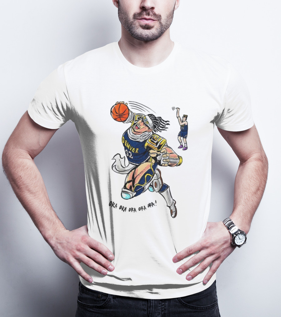 Denver Nuggets Anime Nikola Jokić Vs Aaron Gordon Basketball Ora Ora T-Shirt