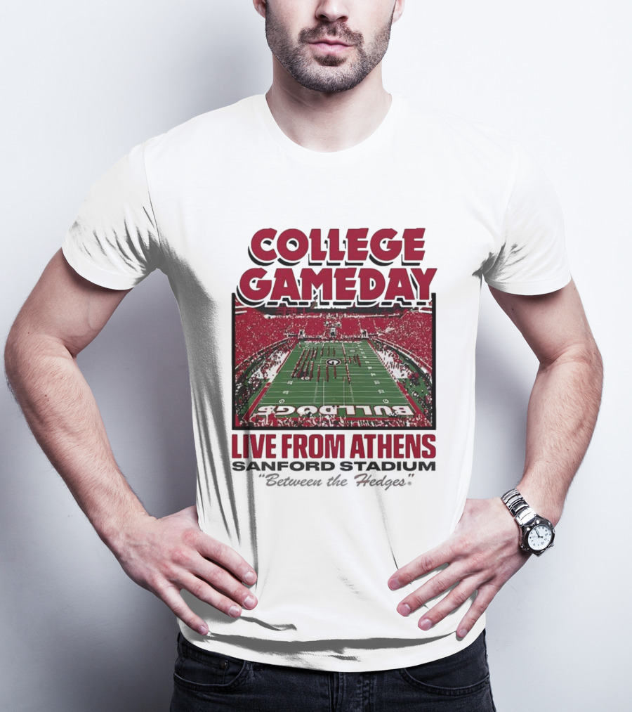 College Gameday Live From Athens Georgia Bulldogs 2025 Stanford Stadium T-Shirt