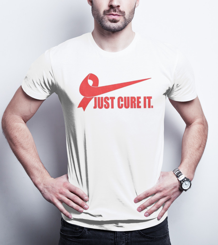 Just Cure It Breast Cancer Awareness Ribbon T-Shirt