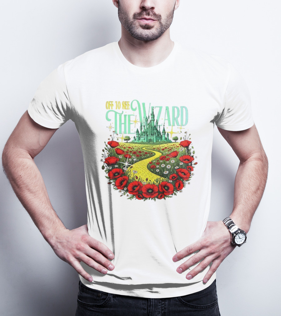 Off To See The Wizard Yellow Brick Road Castle Poppies T-Shirt