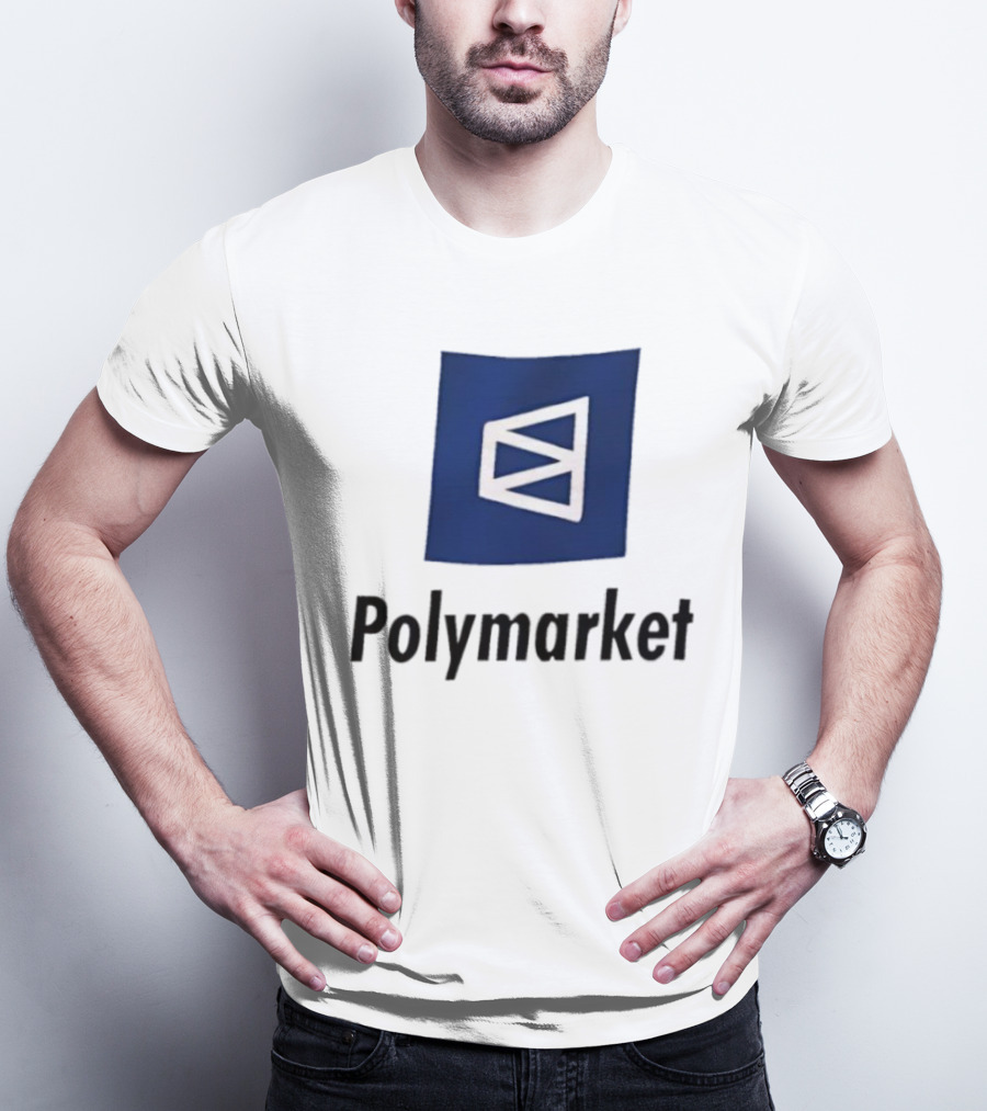 Polymarket Prediction Market Symbol Blue Background T-Shirt