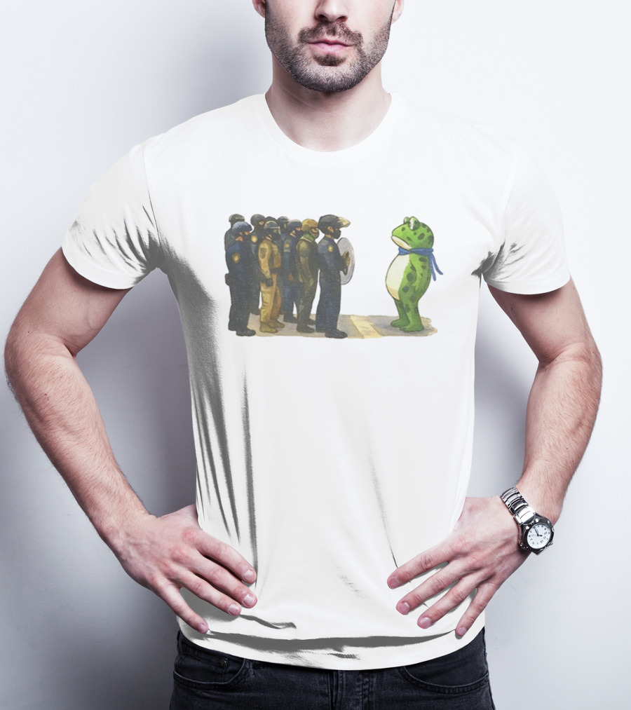 Portland Freedom Frog Anti Ice Resistance Protest Scene T-Shirt