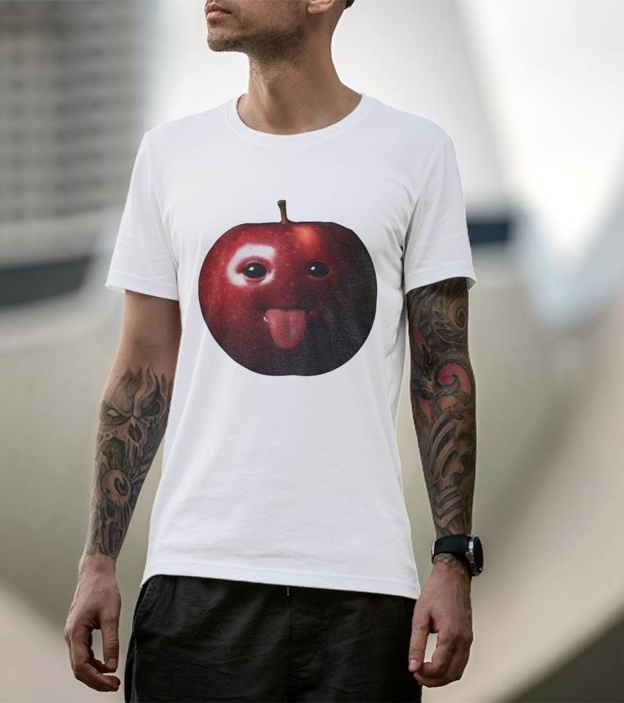 Silly AI Generated Apple Meme With Tongue Out T-Shirt