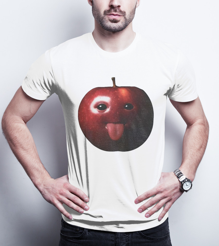 Silly AI Generated Apple Meme With Tongue Out T-Shirt