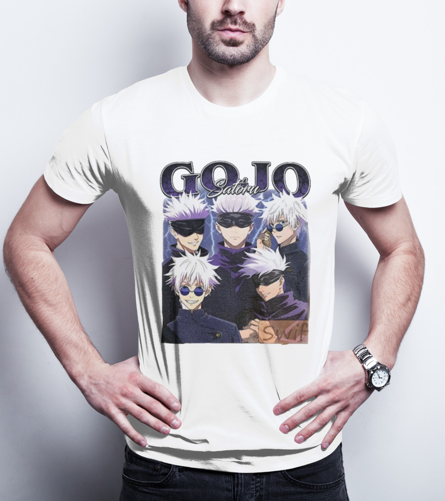 Gojo Satoru Jujutsu Kaisen Characters Anime Manga Fans T-Shirt