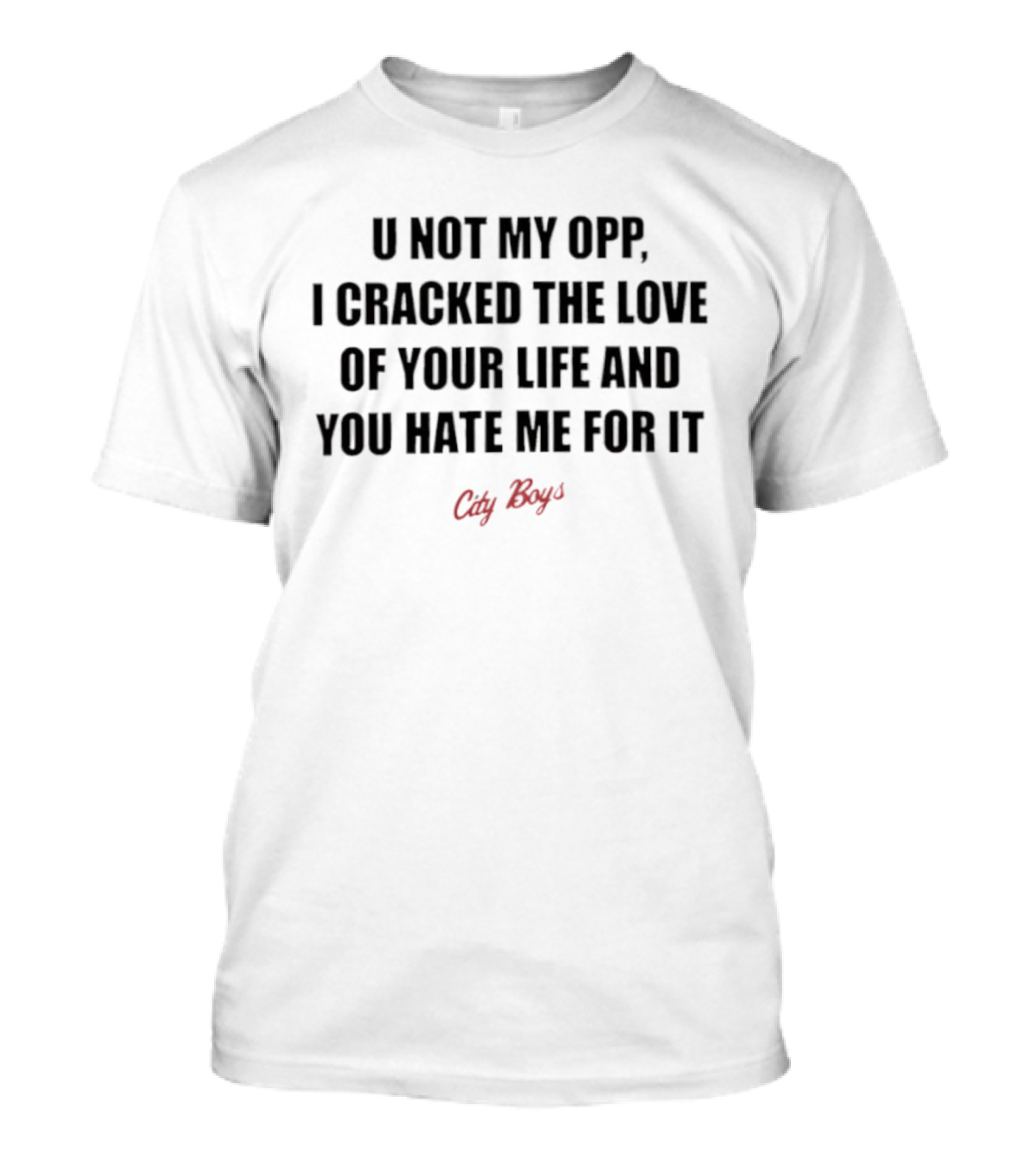City Boys U Not My Opp I Cracked The Love Of Your Life And You Hate Me For It T-Shirt