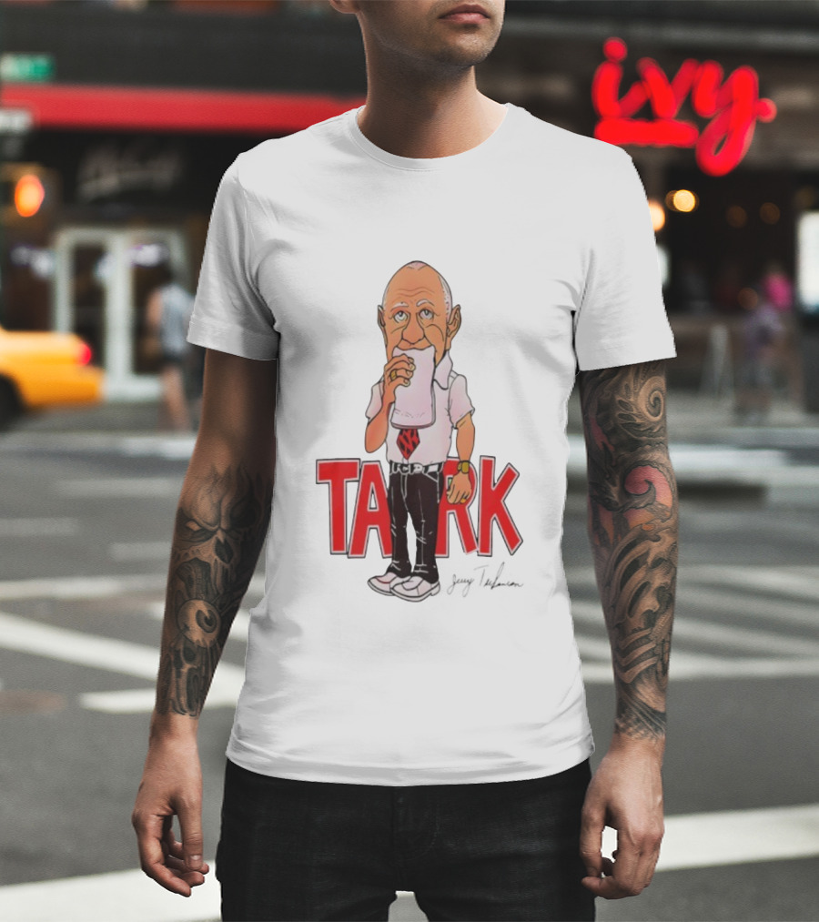 Jerry Tarkanian UNLV Runnin' Rebels TARK Shark Coach Caricature T-Shirt
