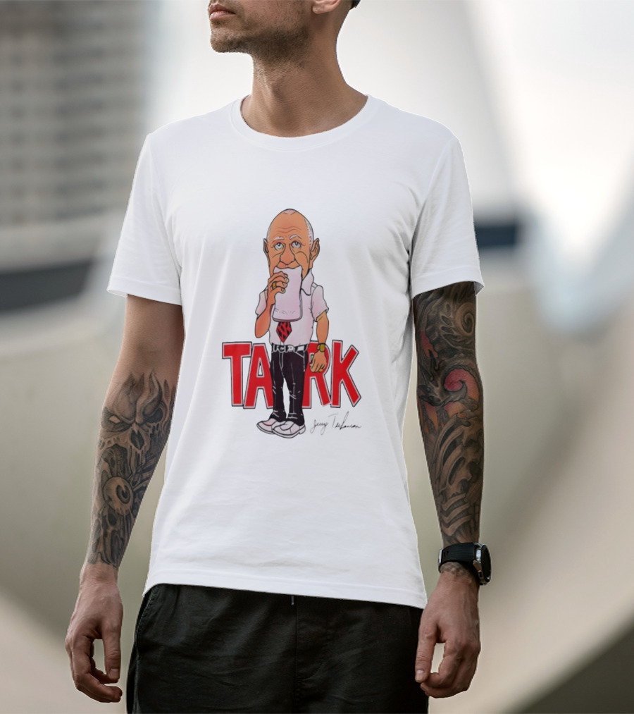 Jerry Tarkanian UNLV Runnin' Rebels TARK Shark Coach Caricature T-Shirt