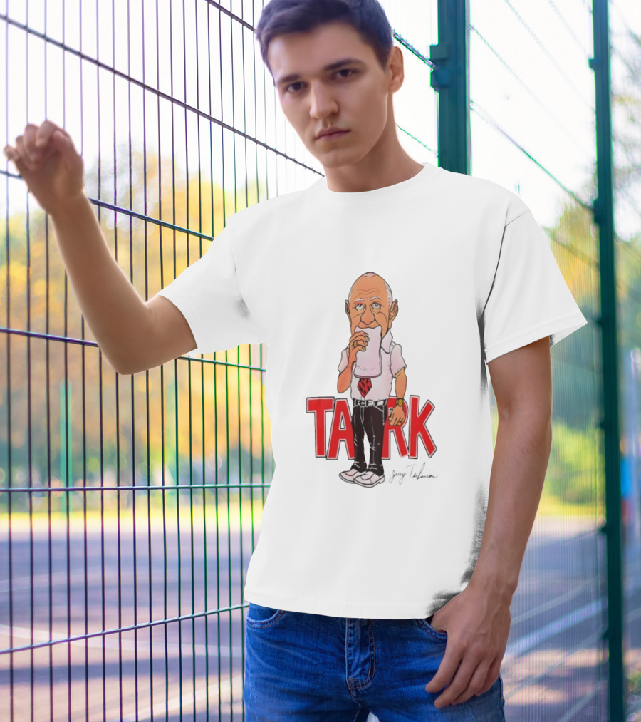 Jerry Tarkanian UNLV Runnin' Rebels TARK Shark Coach Caricature T-Shirt