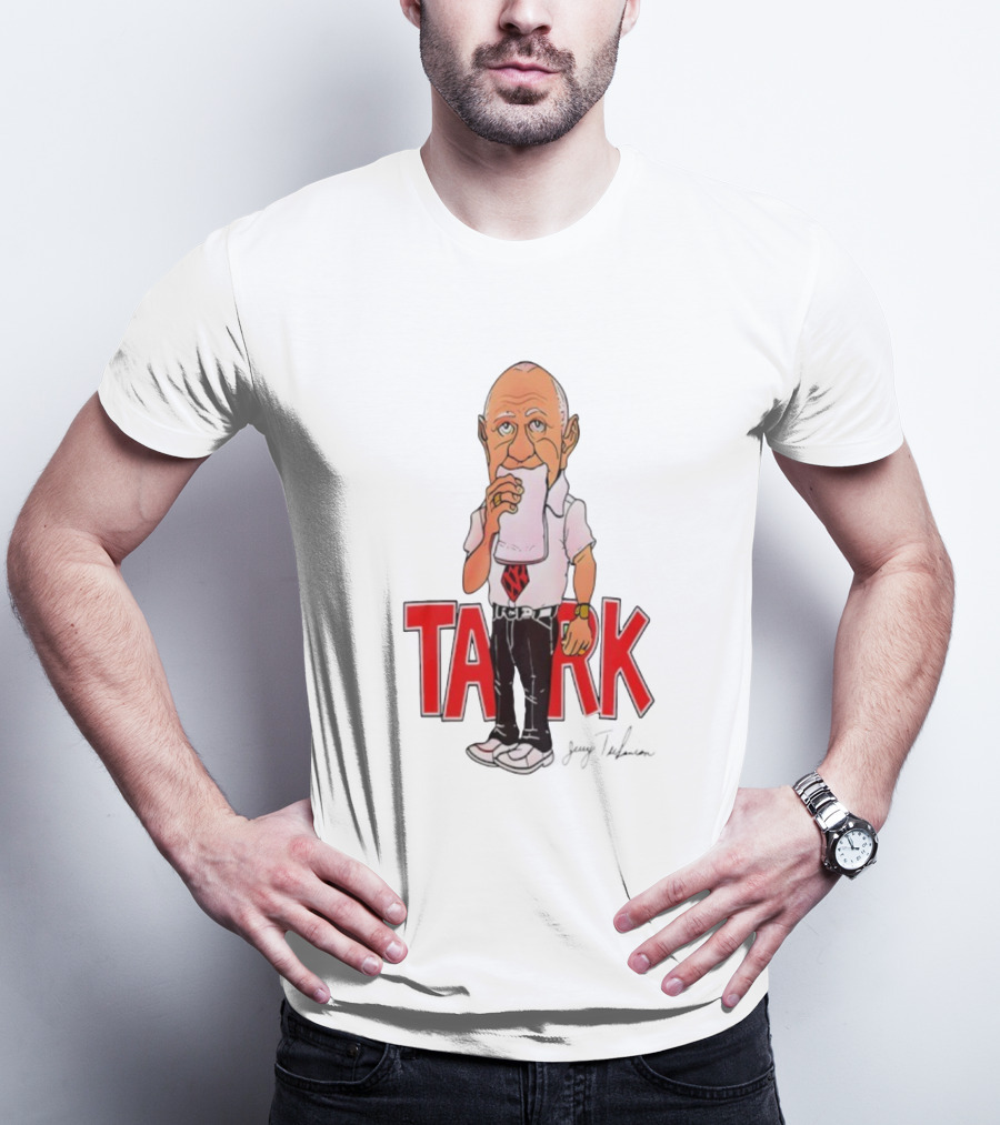 Jerry Tarkanian UNLV Runnin' Rebels TARK Shark Coach Caricature T-Shirt
