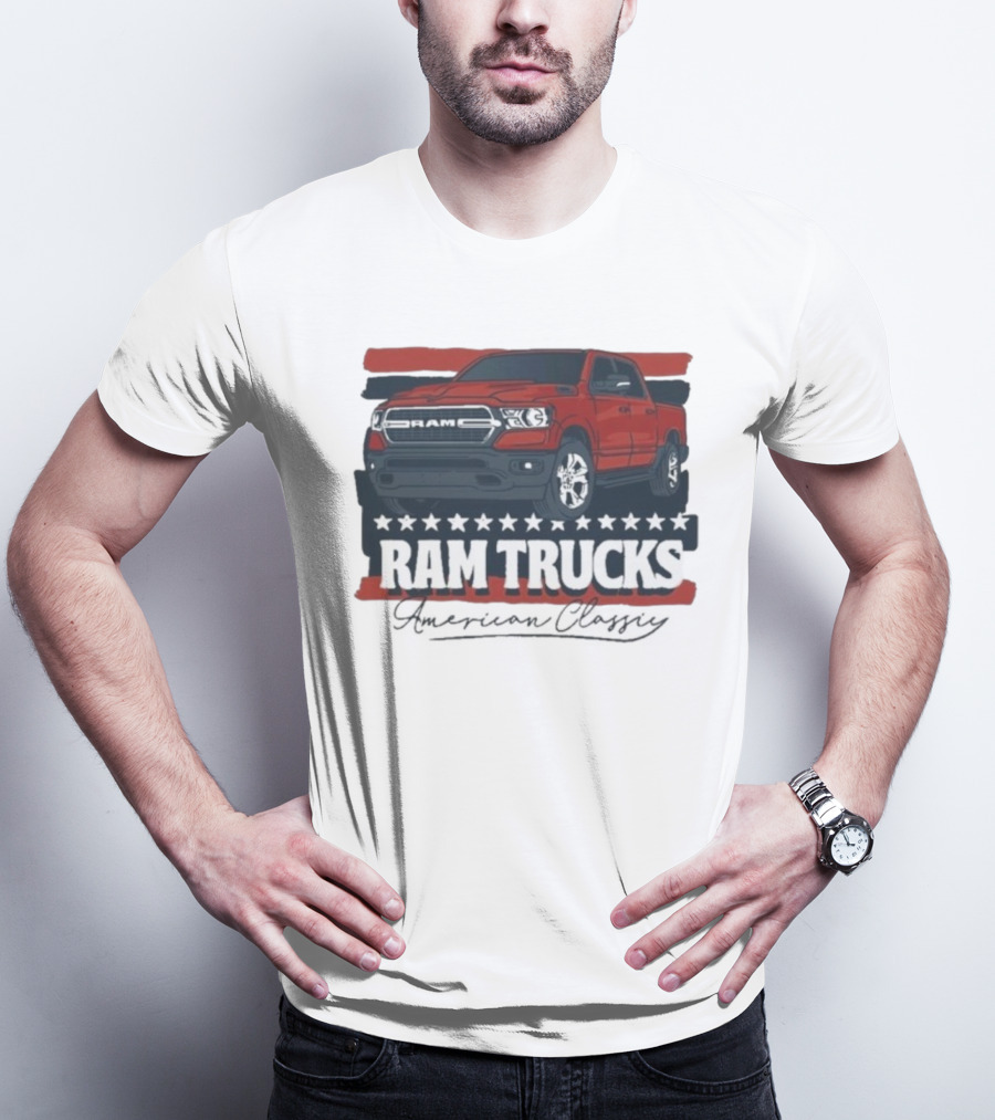 Ram Trucks American Classic Patriotic Stars And Stripes T-Shirt