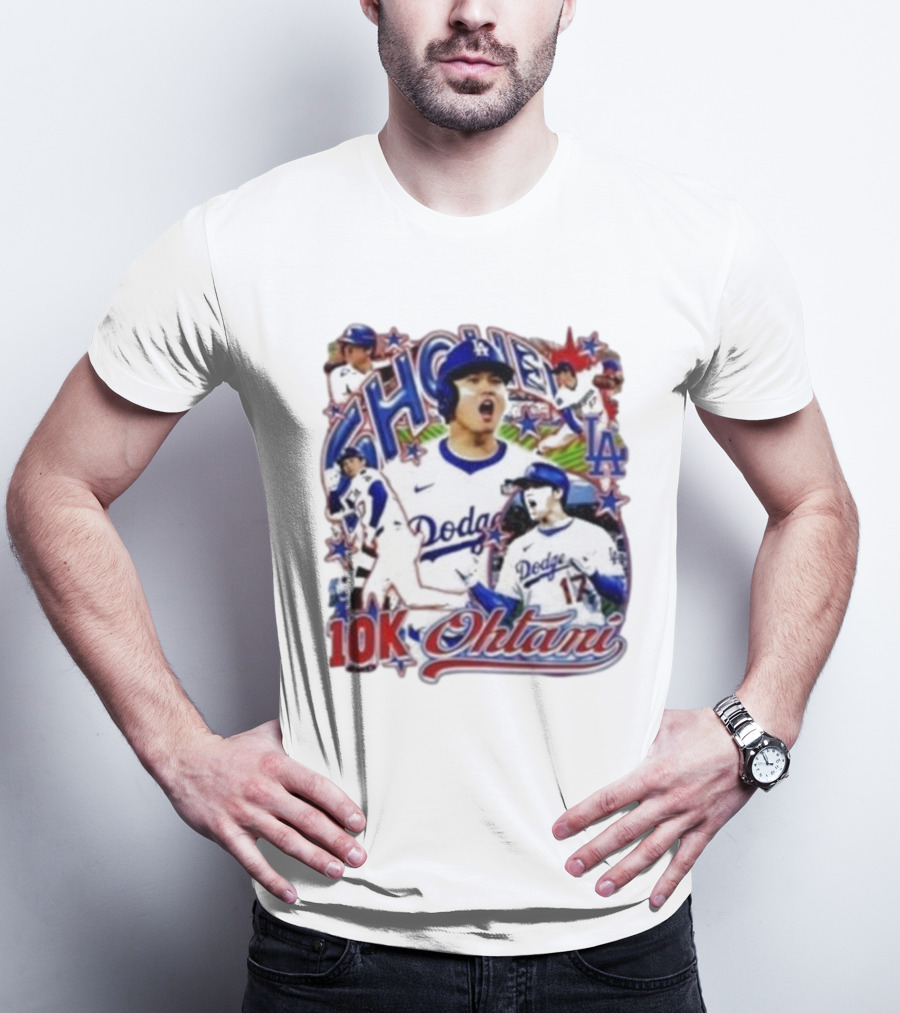 Shohei Ohtani 10K Dodgers Baseball LA Stars 17 T-Shirt