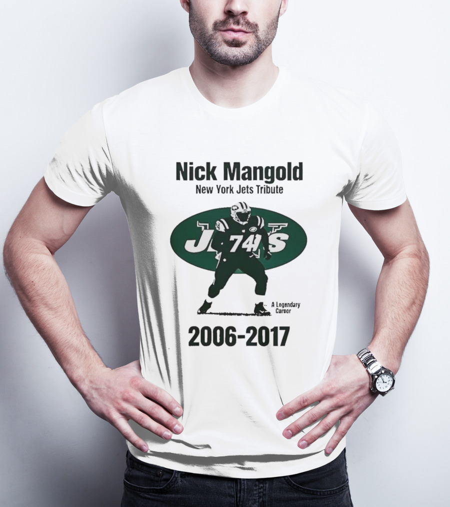 Nick Mangold New York Jets 74 2006-2017 A Legendary Career T-Shirt