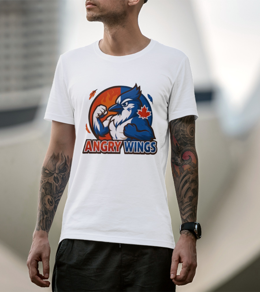 Toronto Blue Jays Angry Wings Mascot Maple Leaf T-Shirt