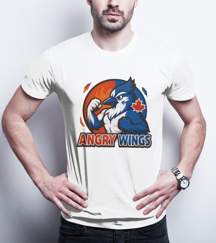 Toronto Blue Jays Angry Wings Mascot Maple Leaf T-Shirt