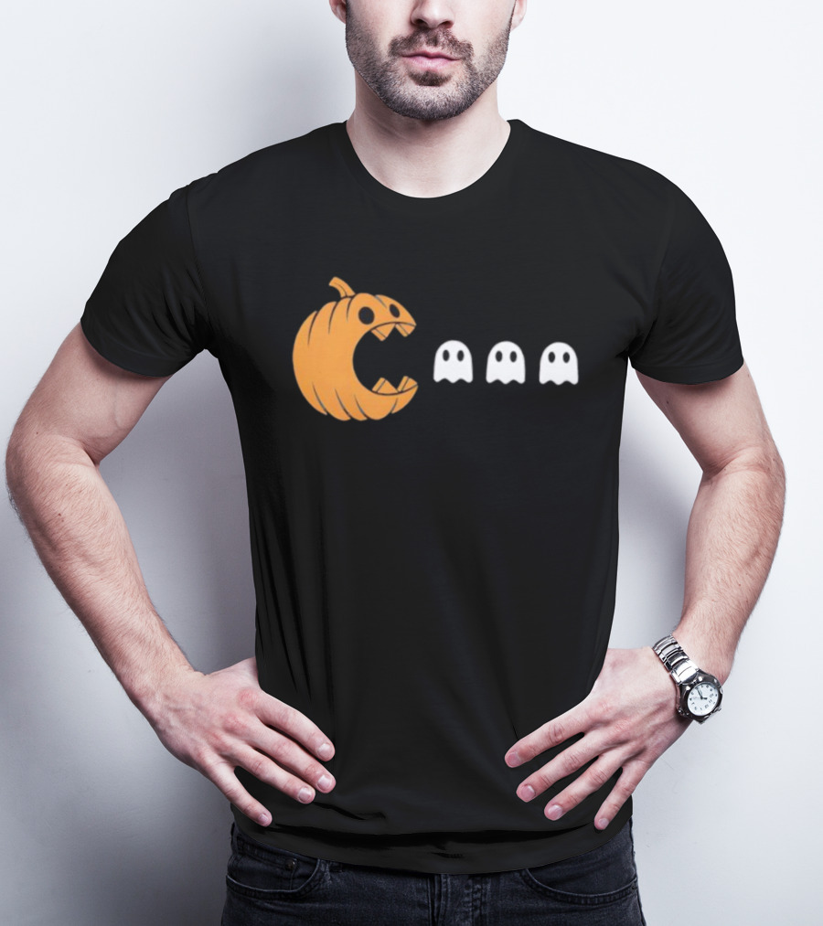 Playful Halloween Pumpkin Ghost Muncher T-Shirt