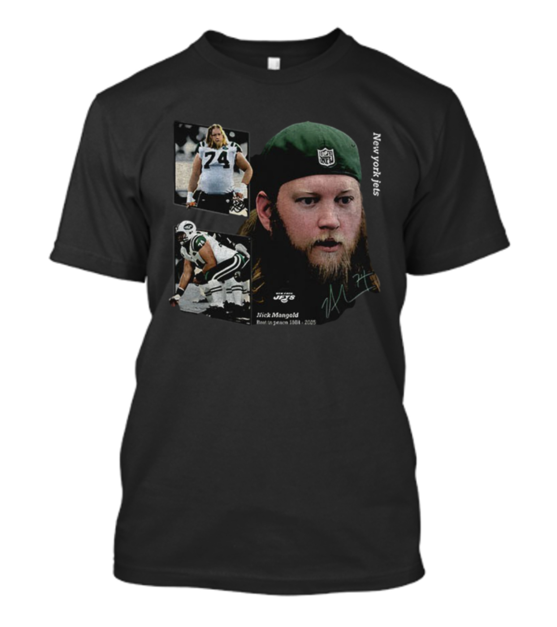Nick Mangold New York Jets NFL Football RIP Legends Never Die 1984 2025 Signature T-Shirt